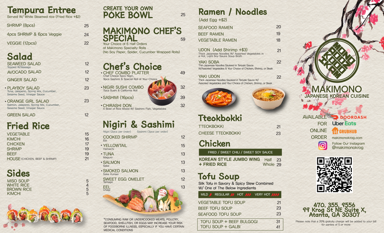 Menu PDF — Makimono
