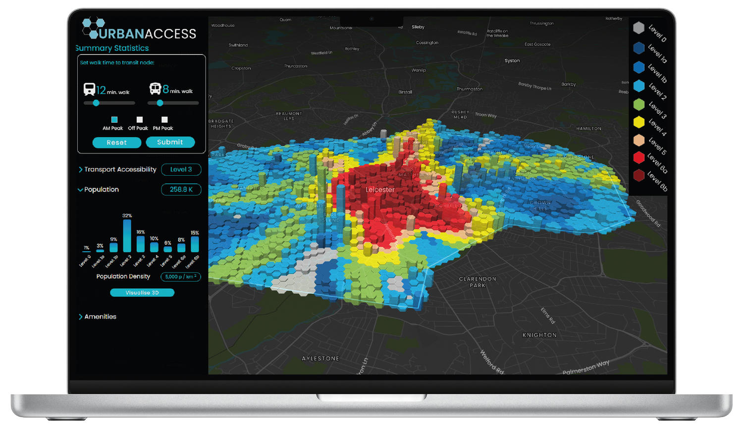 Urban Insights for Smarter Cities - PTAL, Amenities, 15-Minute Cities