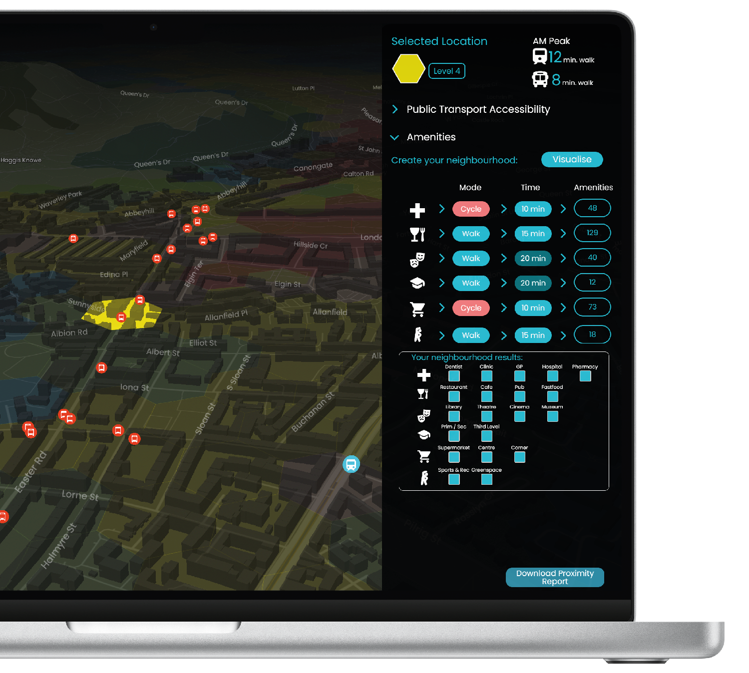 Urban Insights for Smarter Cities - PTAL, Amenities, 15-Minute Cities