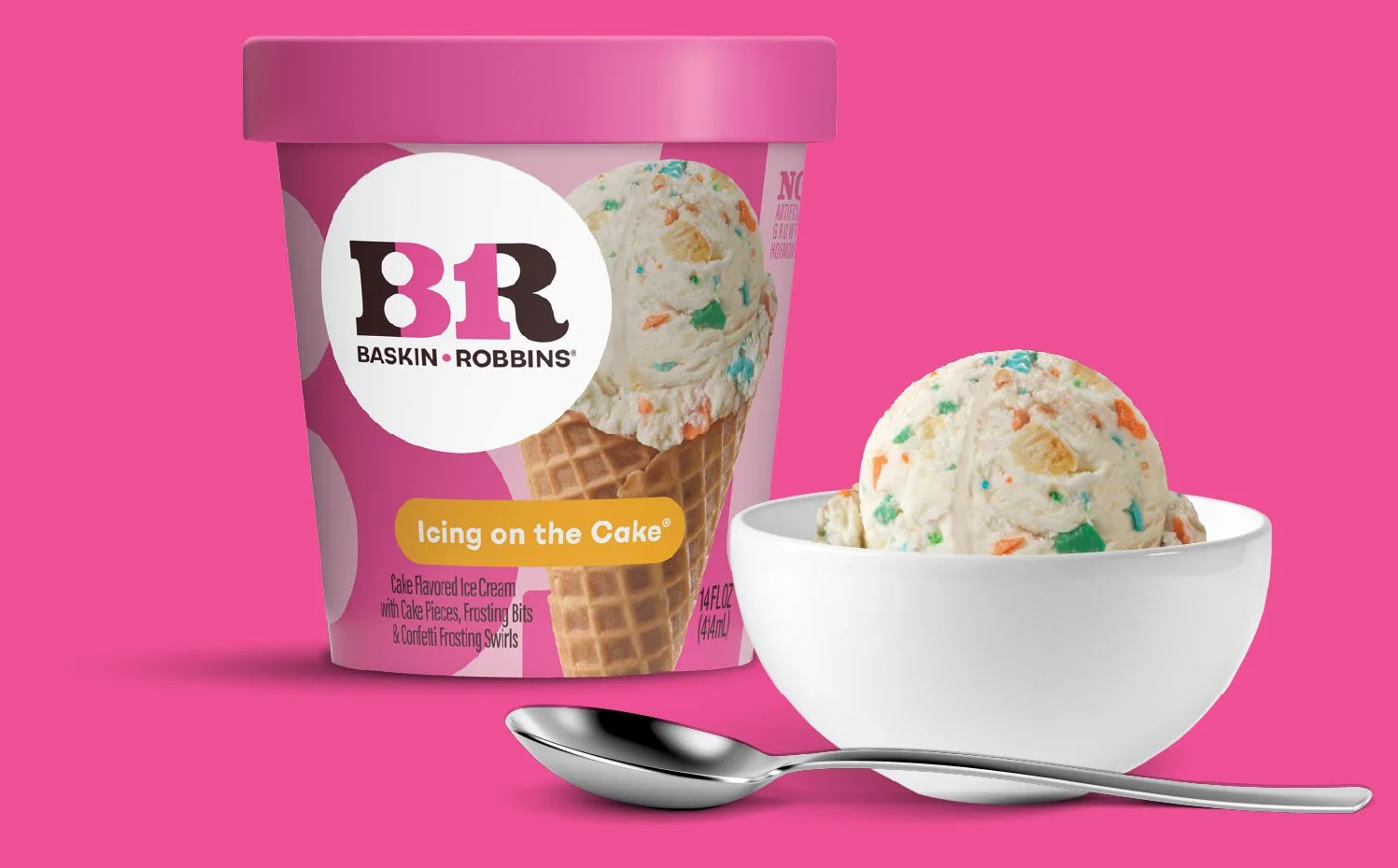 Flavor Page Icing on the Cake Ice Cream — BaskinRobbinsatHome
