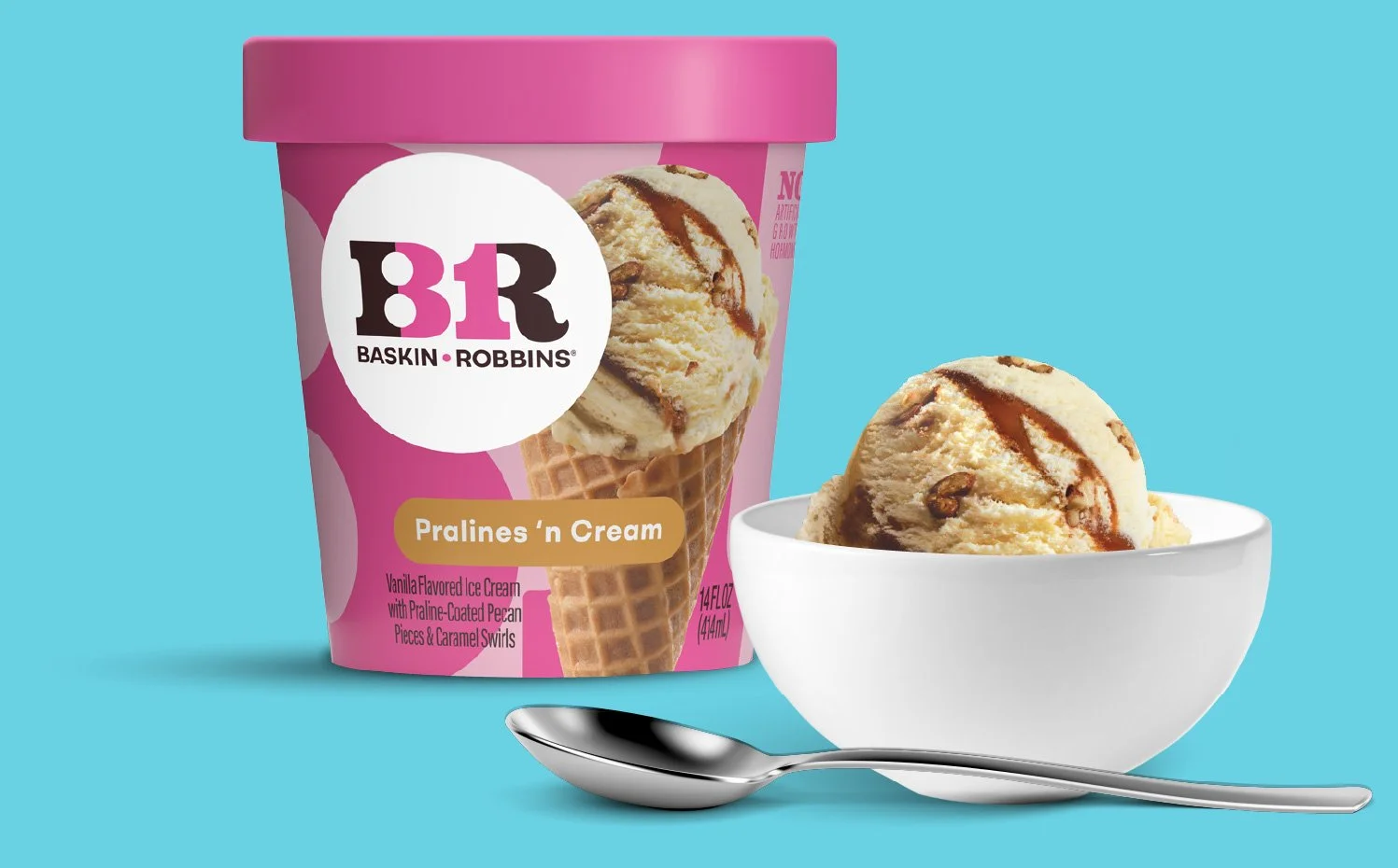 Flavor Page Pralines'n Cream Ice Cream — BaskinRobbinsatHome