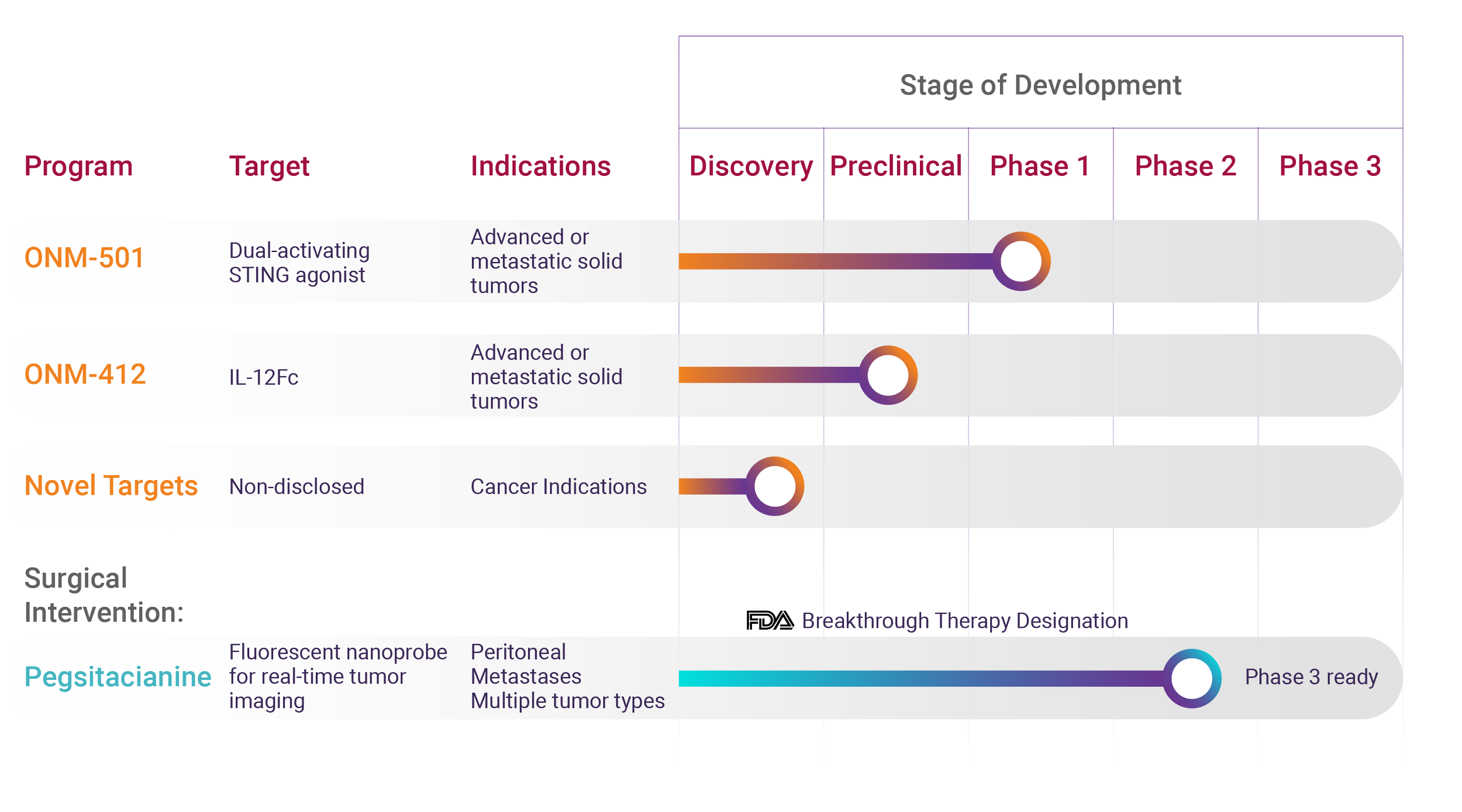 Pipeline/Clinical Trials — OncoNano