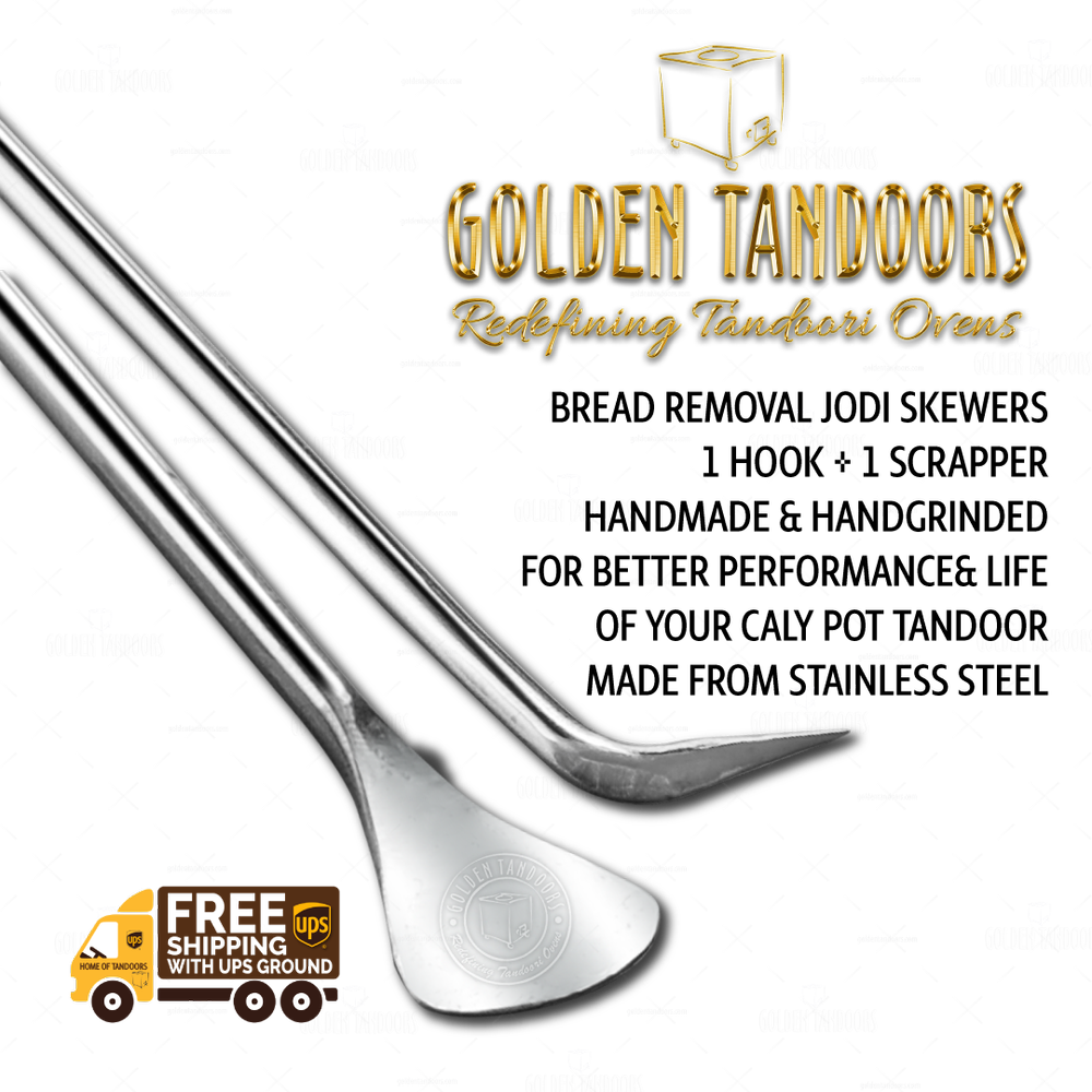 Roti Tandoor Naan Tandoori Skewers for removal from Tandoor — Home of ...