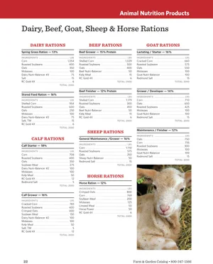 Recommended Organic Feed Rations | Balanced Nutrition for Livestock ...