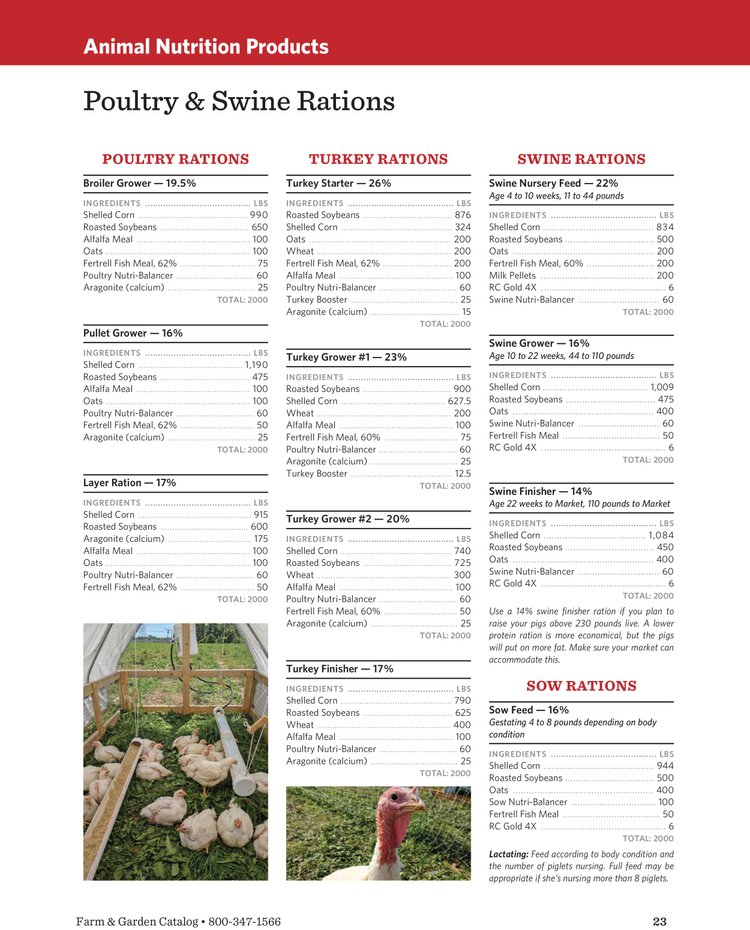 Recommended Organic Feed Rations | Balanced Nutrition for Livestock ...