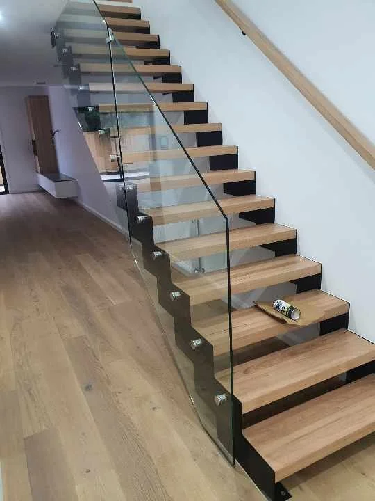 Double Stringer Steel Stairs with Zigzag Spine — Steel Stairs Group