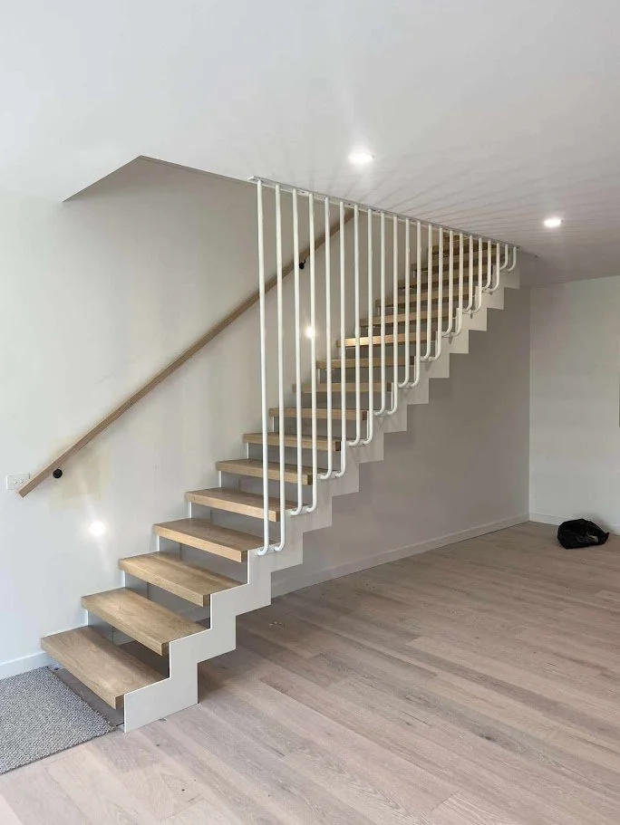 Double Stringer Steel Stairs with Zigzag Spine — Steel Stairs Group