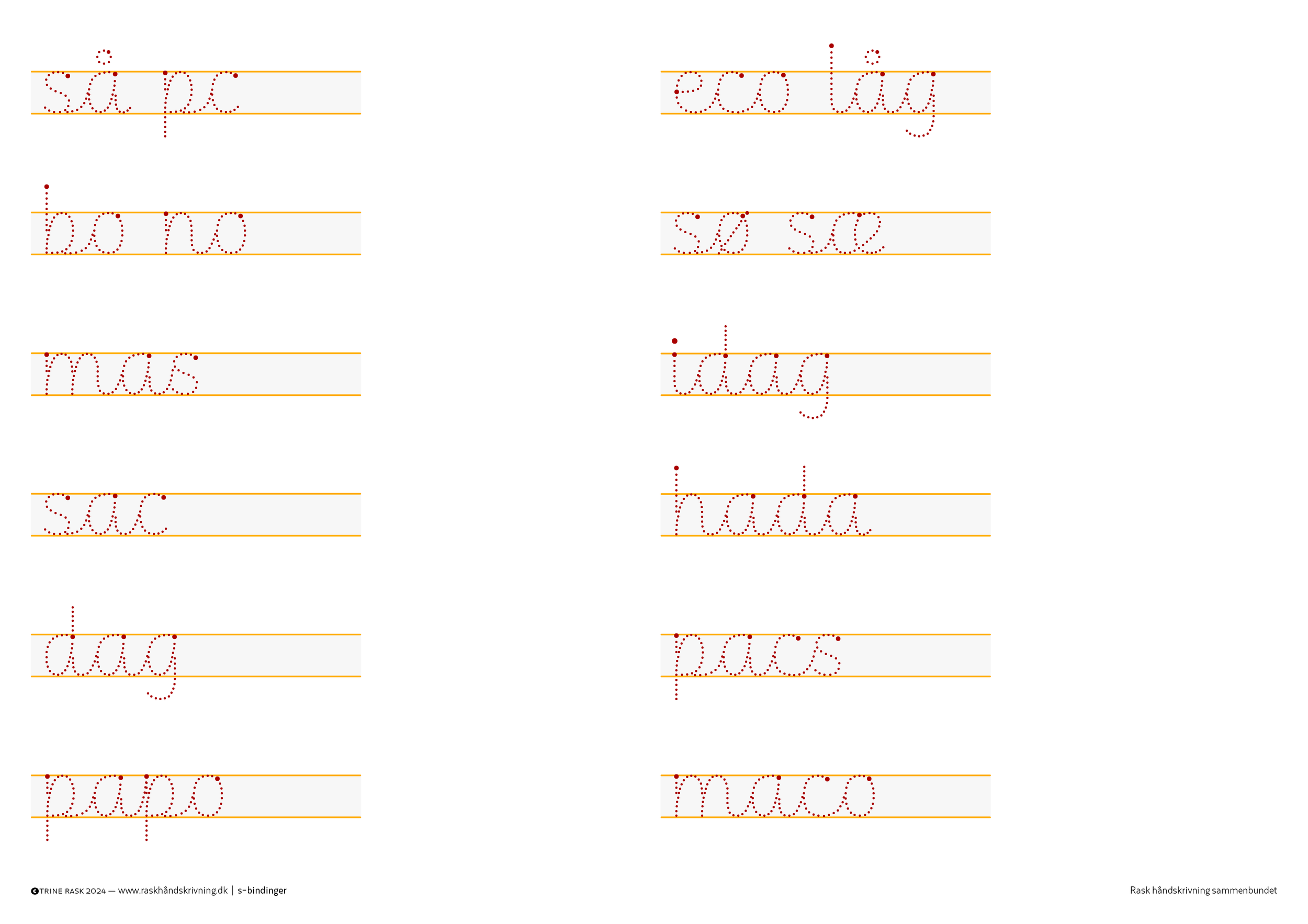 Sammenbundet — Rask håndskrivning