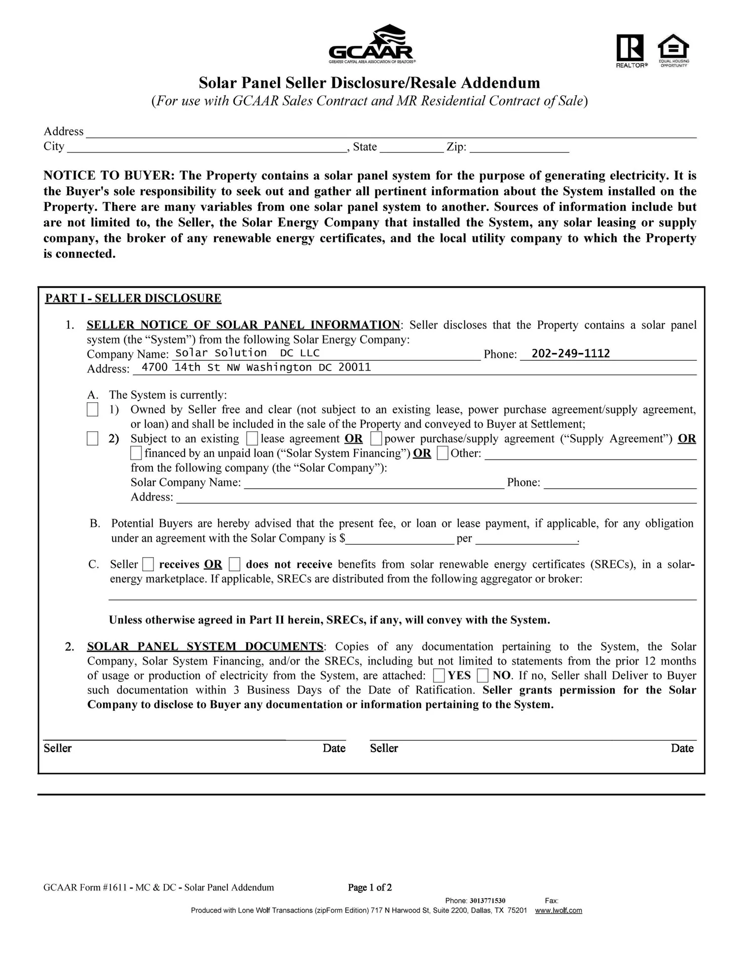 Submit a Home Transfer Request | Solar Solution DC — Solar Solution DC