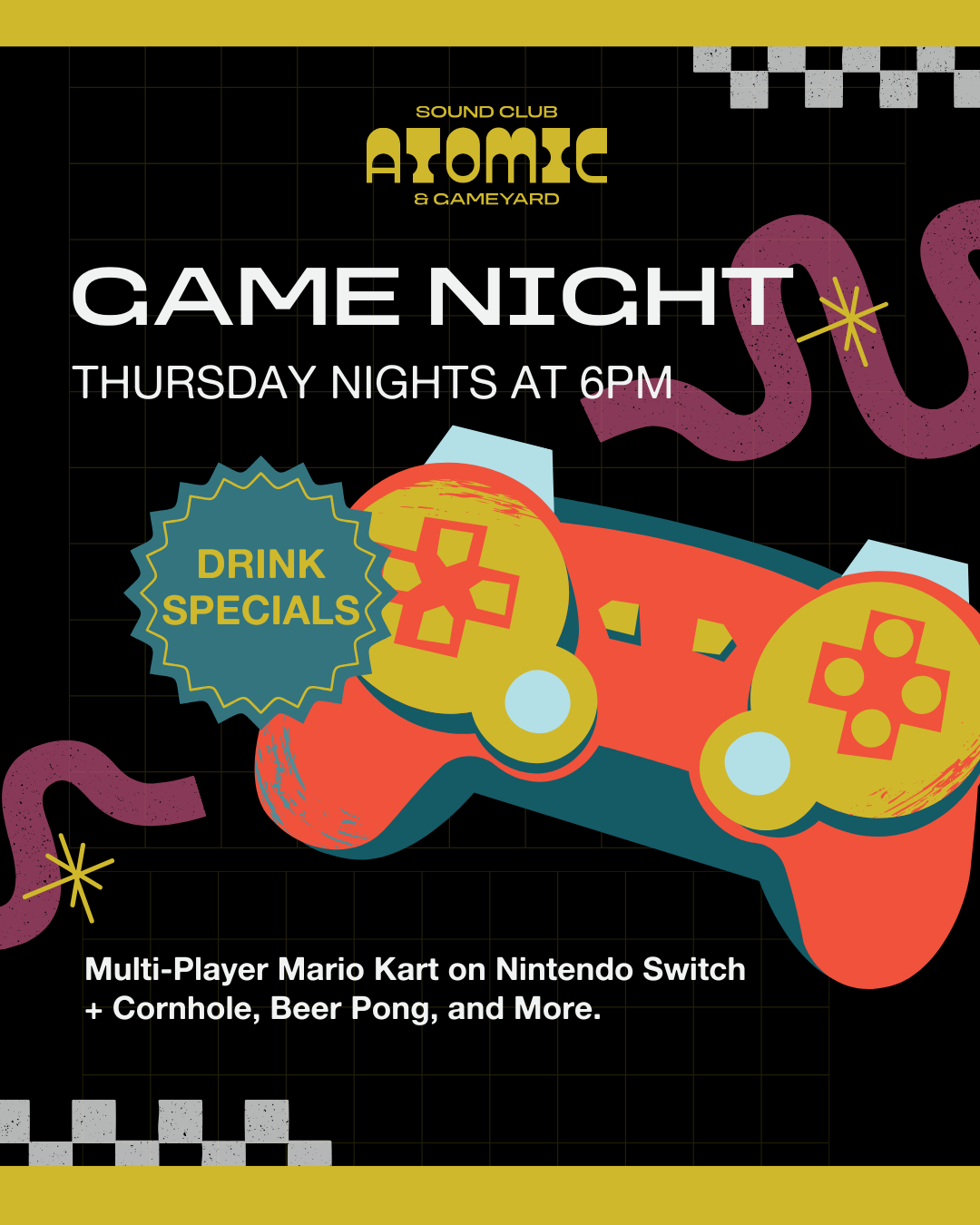 GAME NIGHT + HAPPY HOUR ALL NIGHT — Atomic Louisville