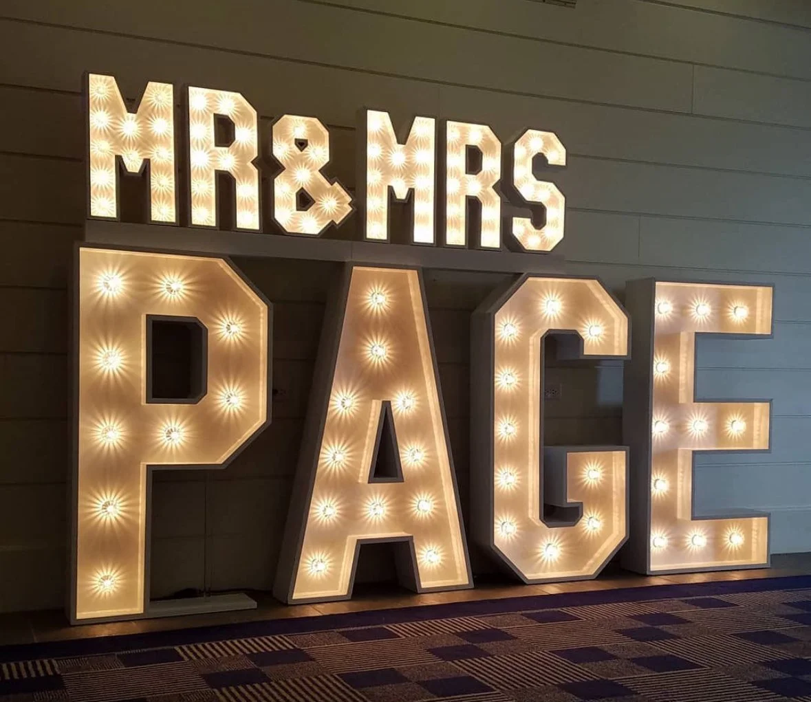 Uplights & Marquee Letters - Hot Mess Rocks