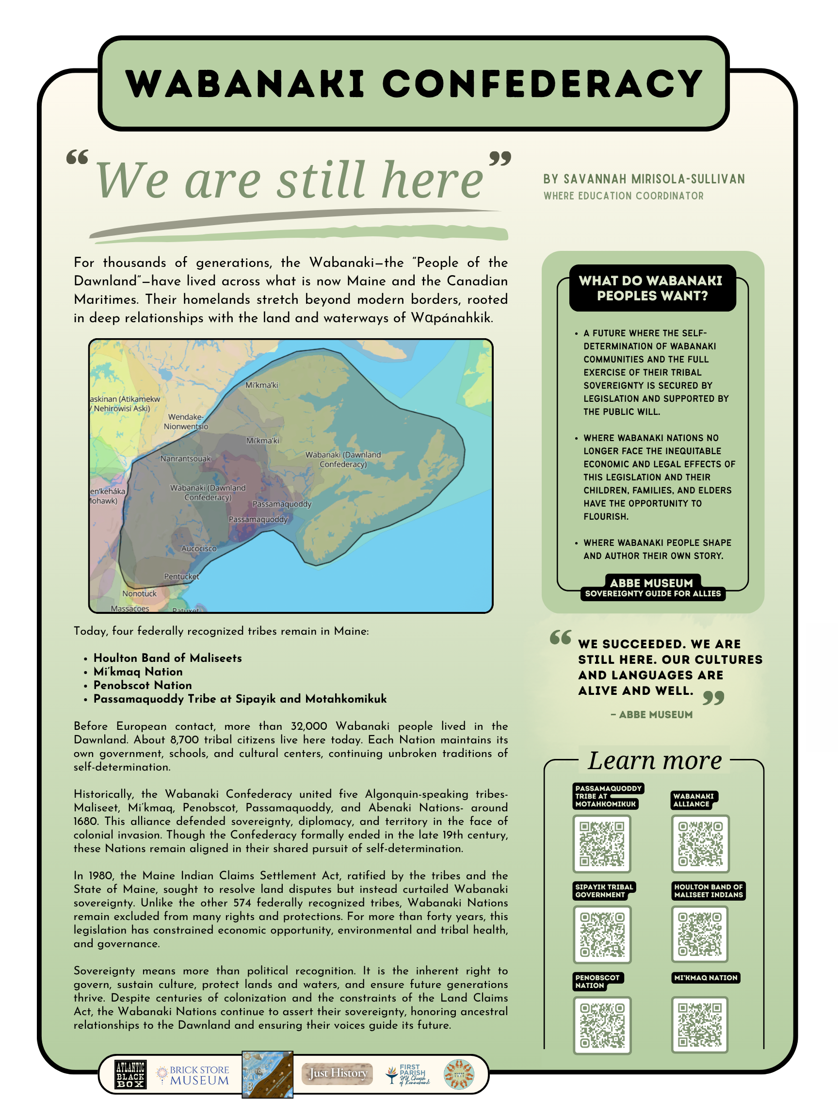 Wabanaki Confederacy: We Are Still Here — The Walks for Historical ...