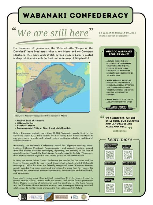 Wabanaki Confederacy: We Are Still Here — The Walks for Historical ...