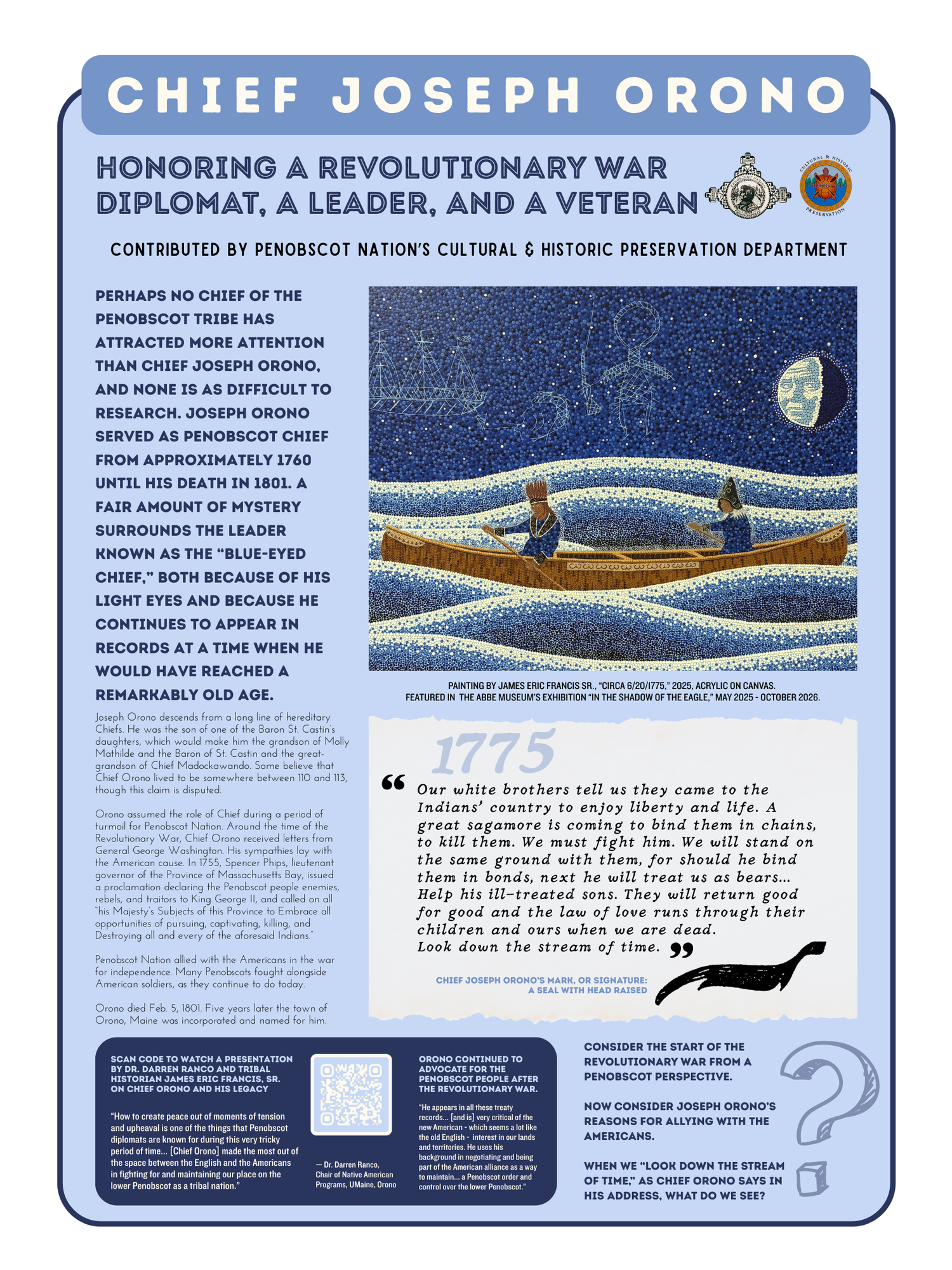 Chief Joseph Orono — The Walks for Historical & Ecological Recovery (WHERE)