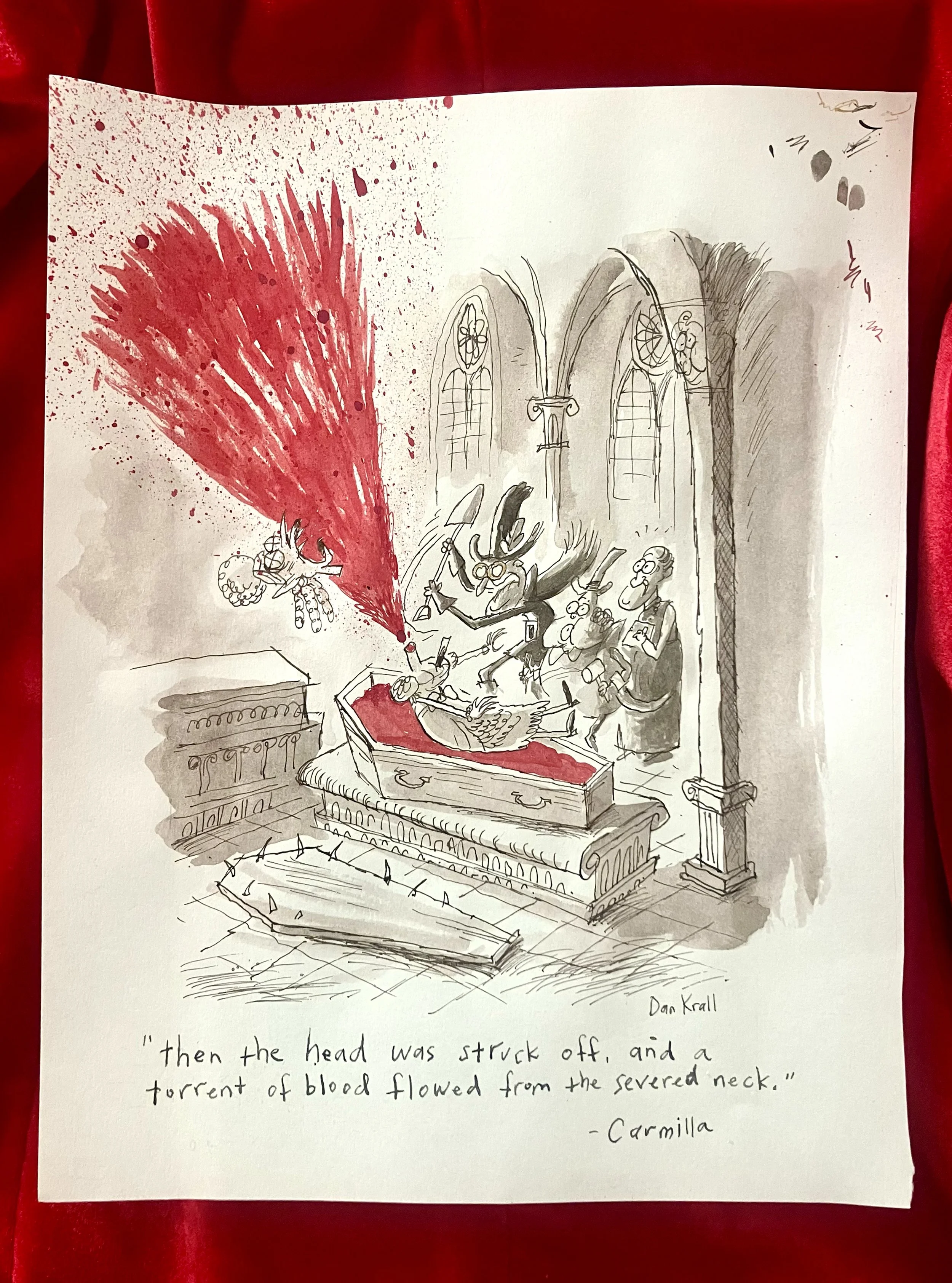 Carmilla- Vampire Ink Drawing- 7 1/2" x 9 1/2" — Dan Krall Animation ...