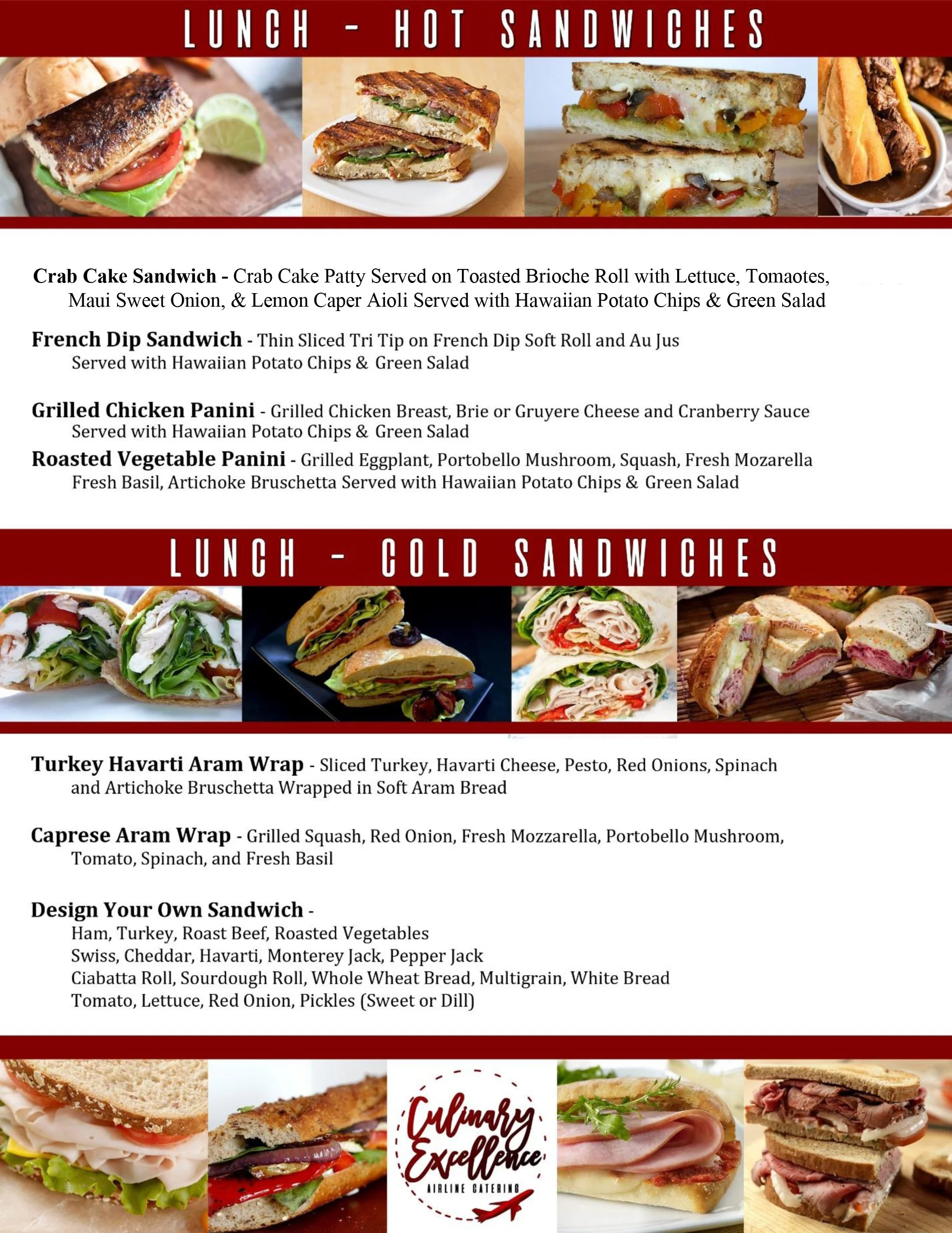 Menu Portfolio — Culinary Excellence Airline Catering