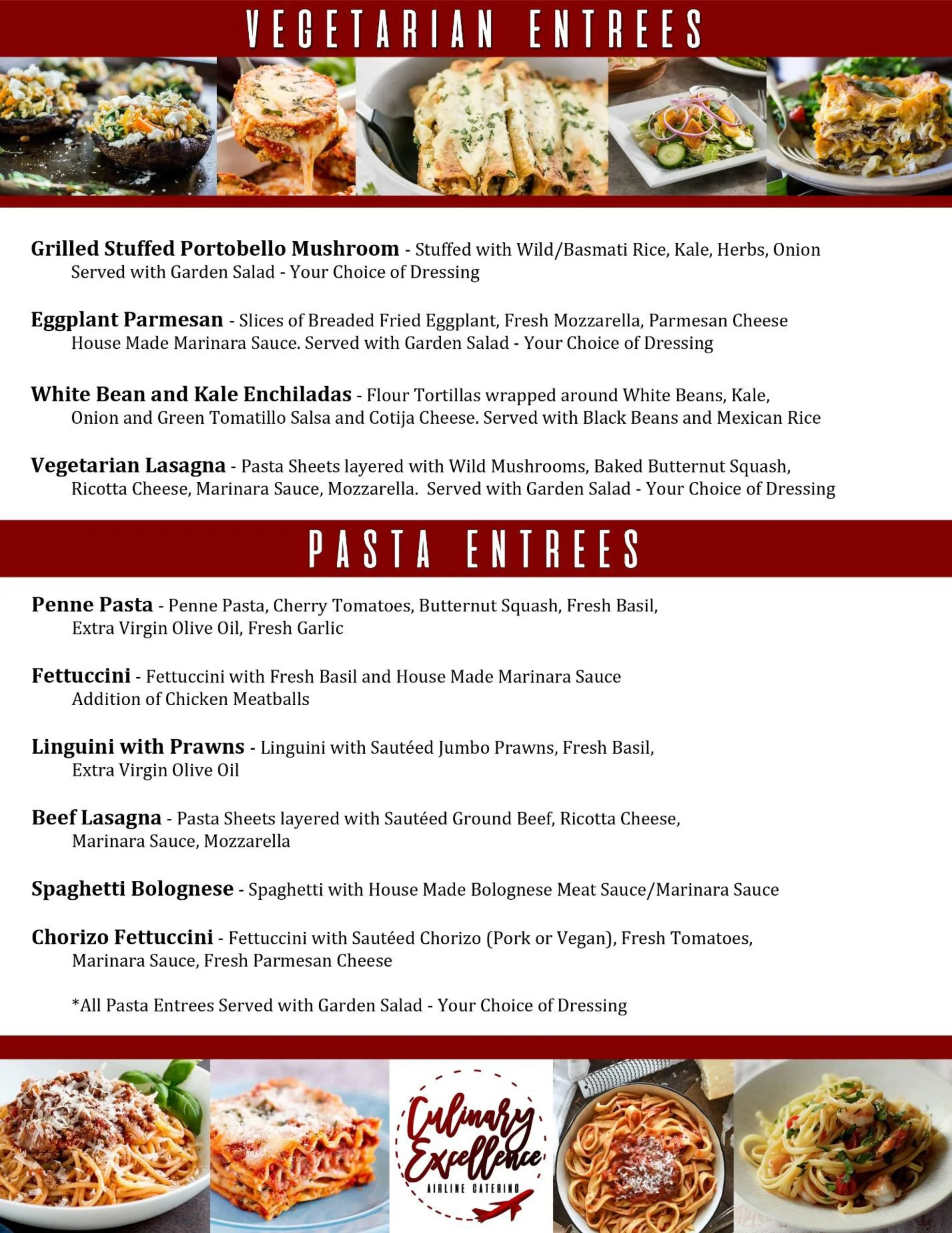 Menu Portfolio — Culinary Excellence Airline Catering