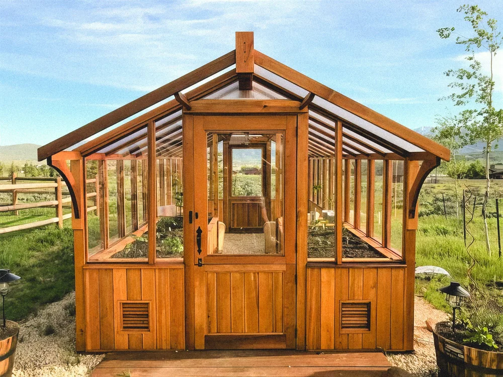 12' Wide Cedar Wood Greenhouse Kits | Grandeur for Your Garden — Cedar ...