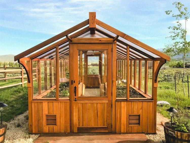 12' Wide Cedar Wood Greenhouse Kits | Grandeur for Your Garden — Cedar ...
