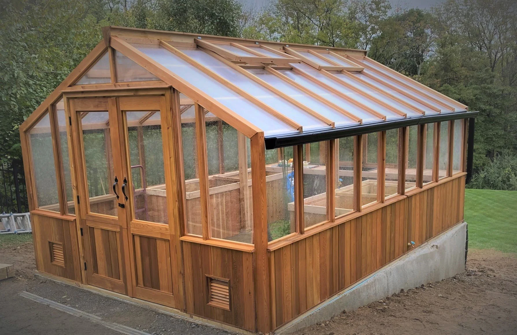 Staining and Finishing | Cedar-Built Greenhouses — Cedar-Built Greenhouses