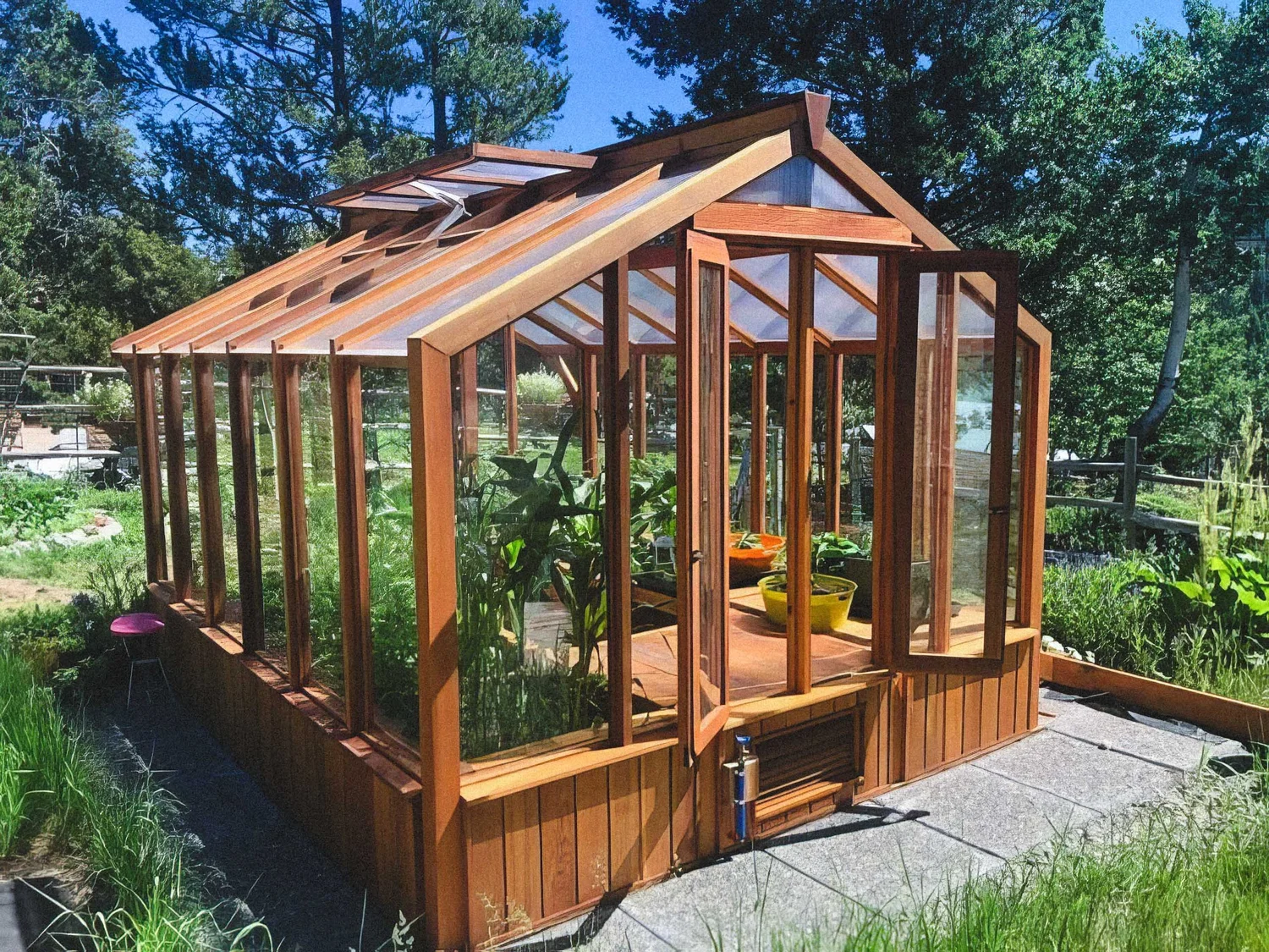Portico Roof Extensions | Cedar-Built Greenhouses — Cedar-Built Greenhouses