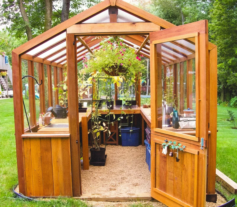 12' Wide Cedar Wood Greenhouse Kits | Grandeur for Your Garden — Cedar ...
