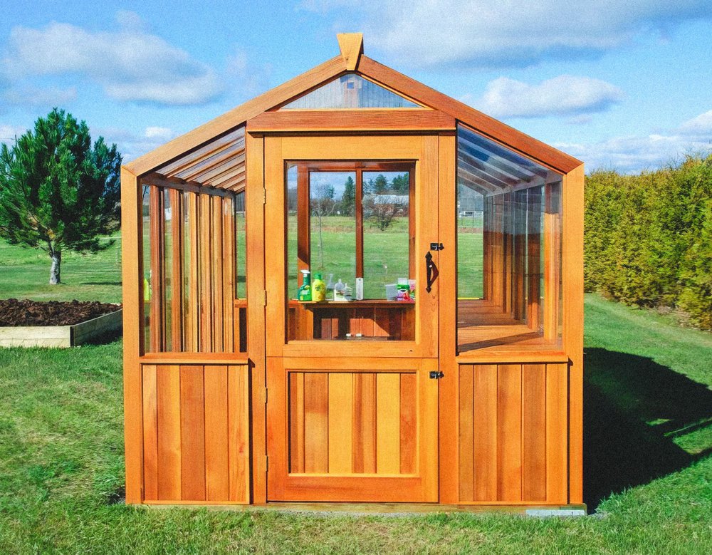 12' Wide Cedar Wood Greenhouse Kits | Grandeur for Your Garden — Cedar-Built Greenhouses