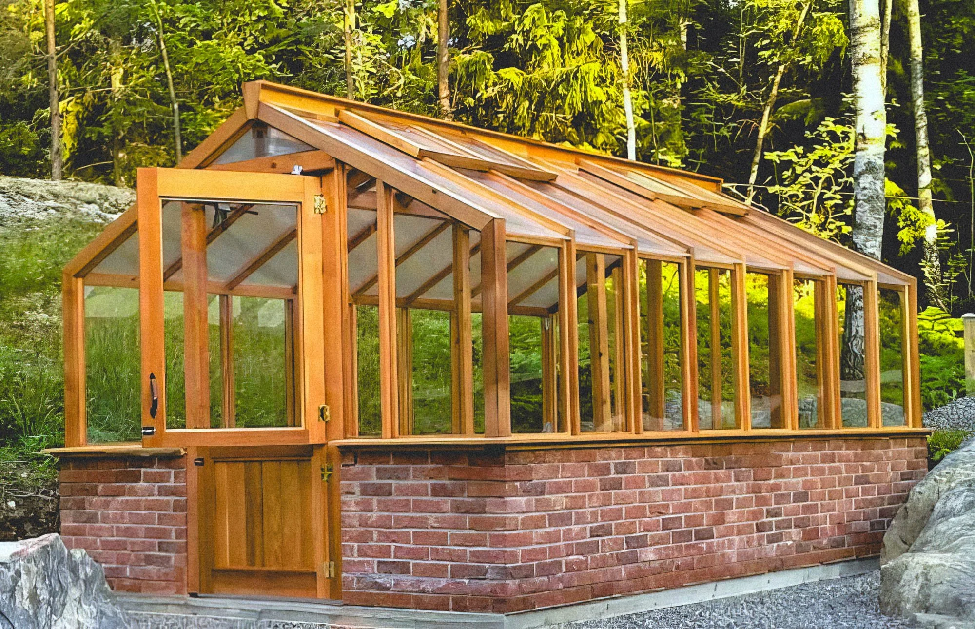 12' Wide Cedar Wood Greenhouse Kits | Grandeur for Your Garden — Cedar ...