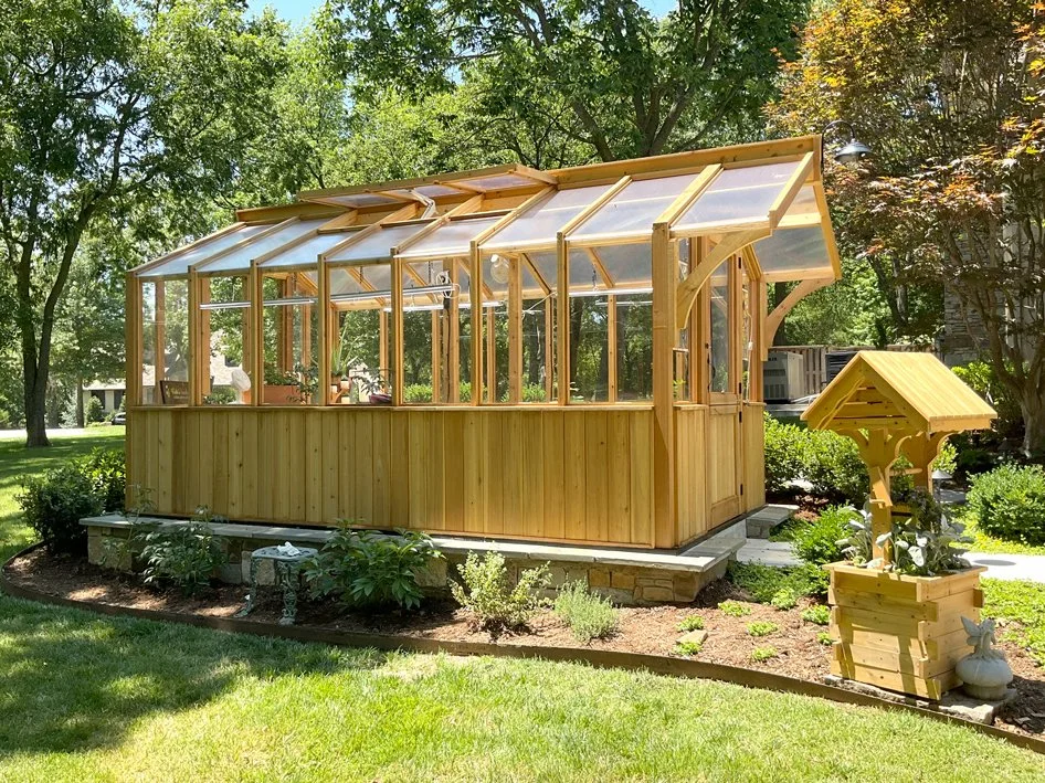 10' Wide Cedar Greenhouse Kits | Cedar-Built Greenhouses — Cedar-Built ...