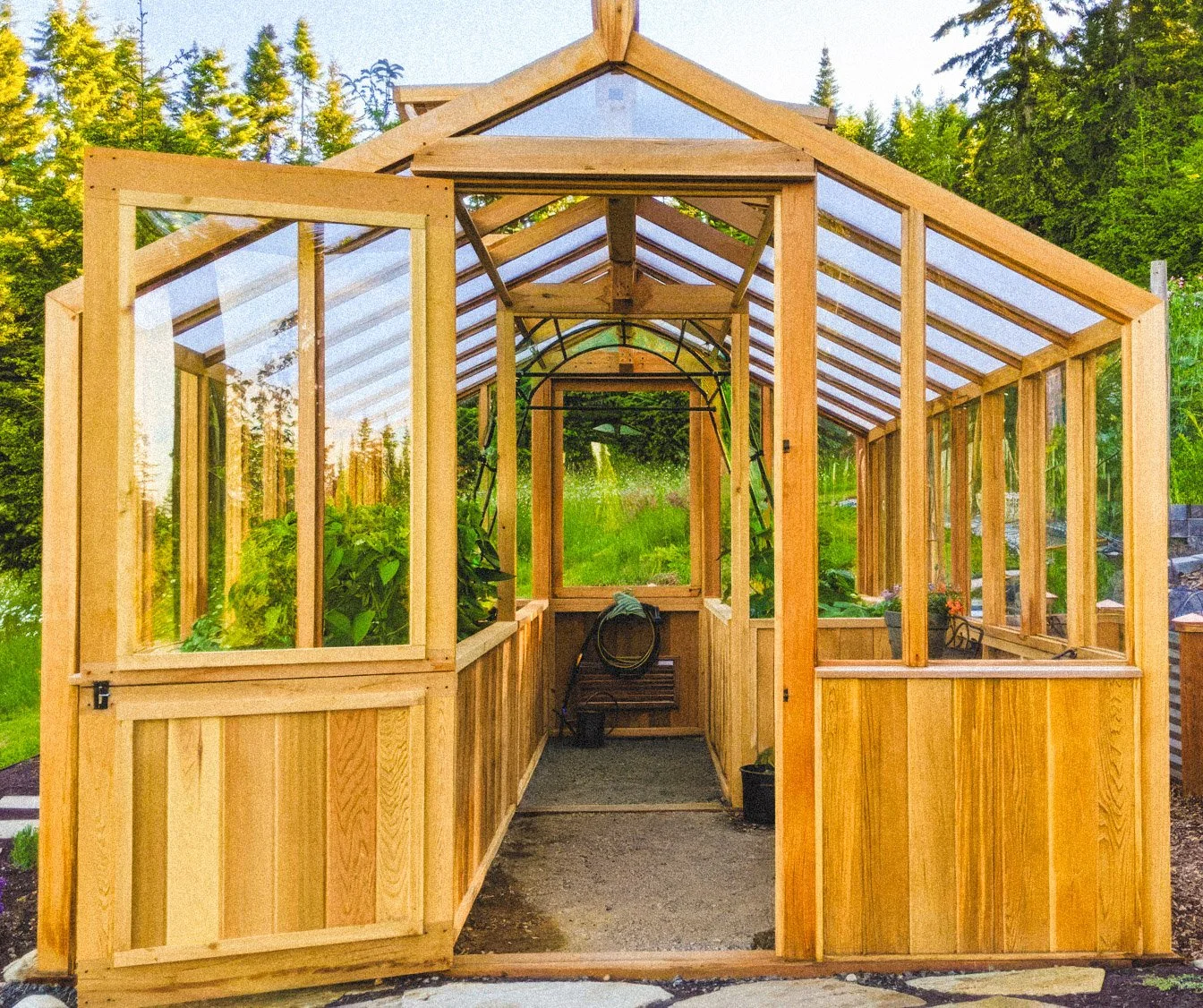10' Wide Cedar Greenhouse Kits | Cedar-Built Greenhouses — Cedar-Built ...