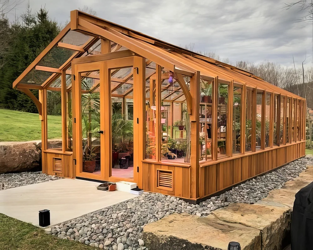 10' Wide Cedar Greenhouse Kits | Cedar-Built Greenhouses — Cedar-Built ...