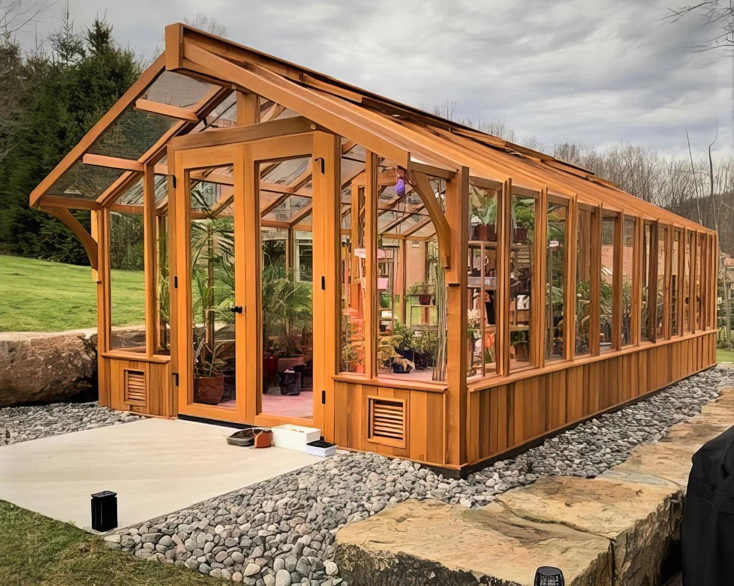 10' Wide Cedar Greenhouse Kits | Cedar-Built Greenhouses — Cedar-Built ...