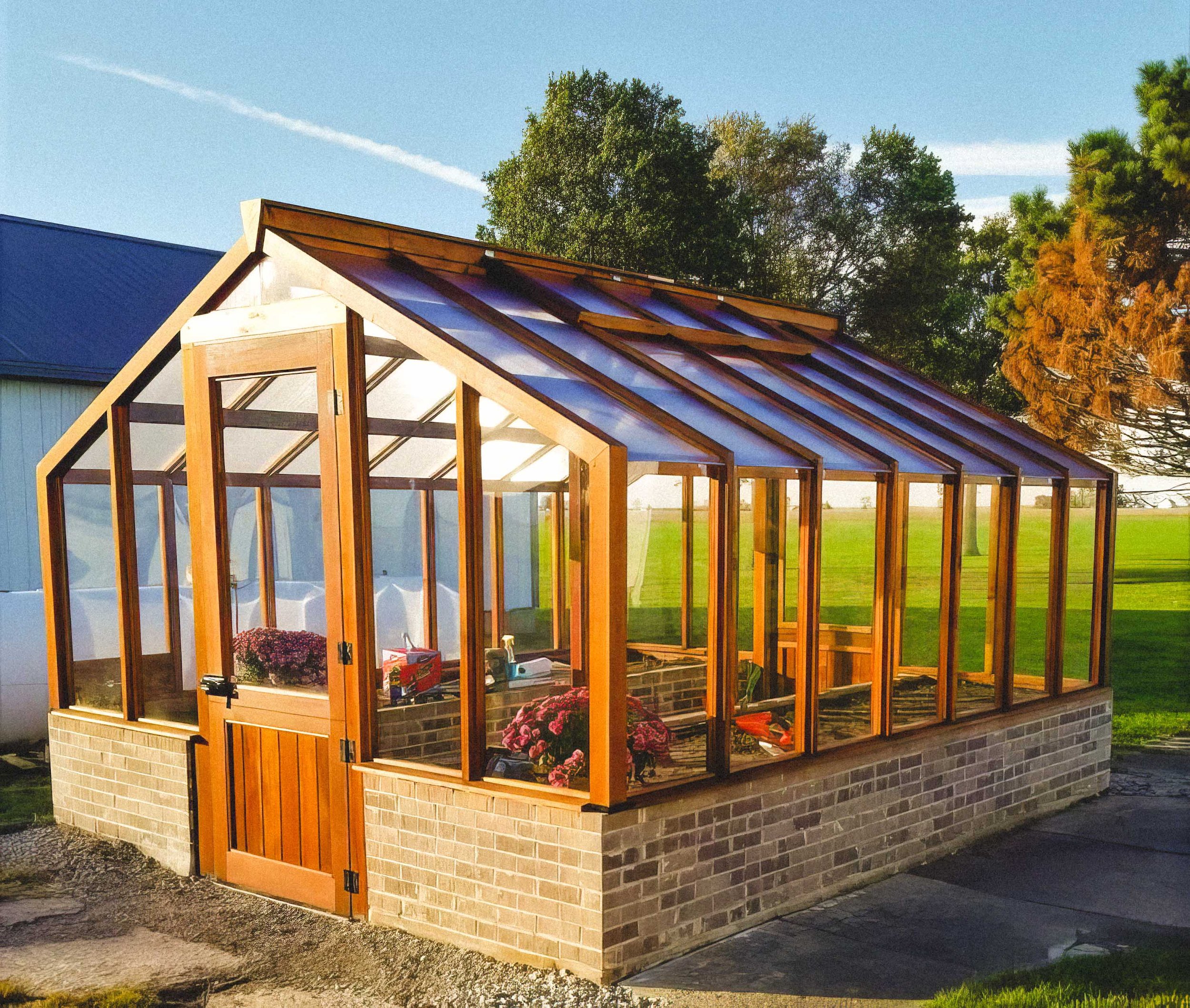 12' Wide Cedar Wood Greenhouse Kits | Grandeur for Your Garden — Cedar ...