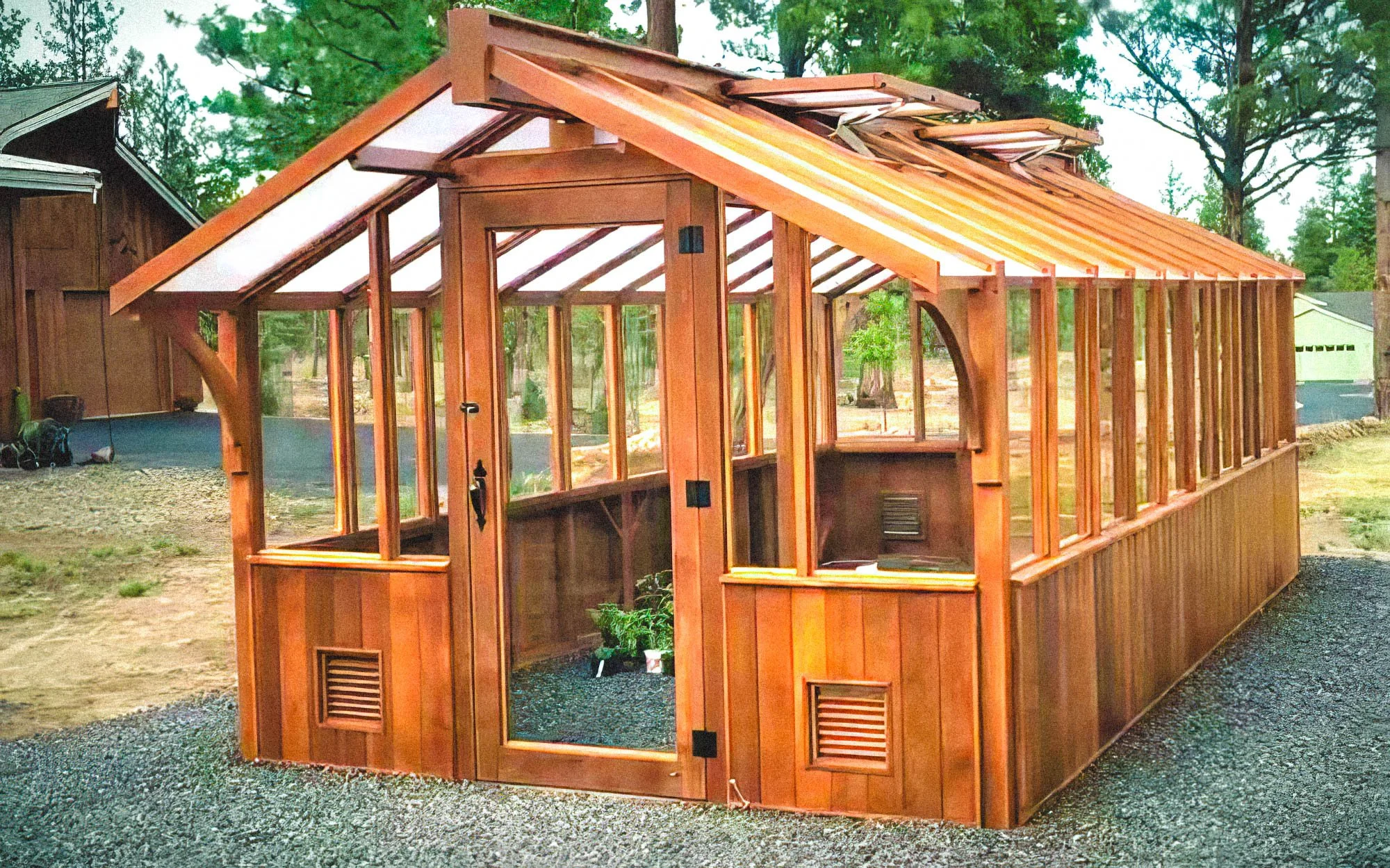 12' Wide Cedar Wood Greenhouse Kits | Grandeur for Your Garden — Cedar ...