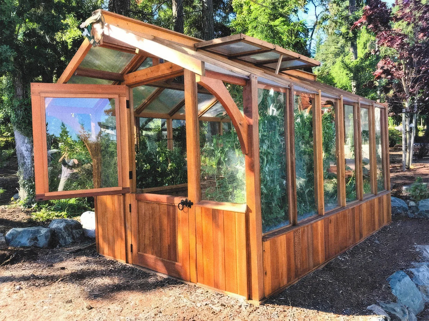 10' Wide Cedar Greenhouse Kits | Cedar-Built Greenhouses — Cedar-Built ...