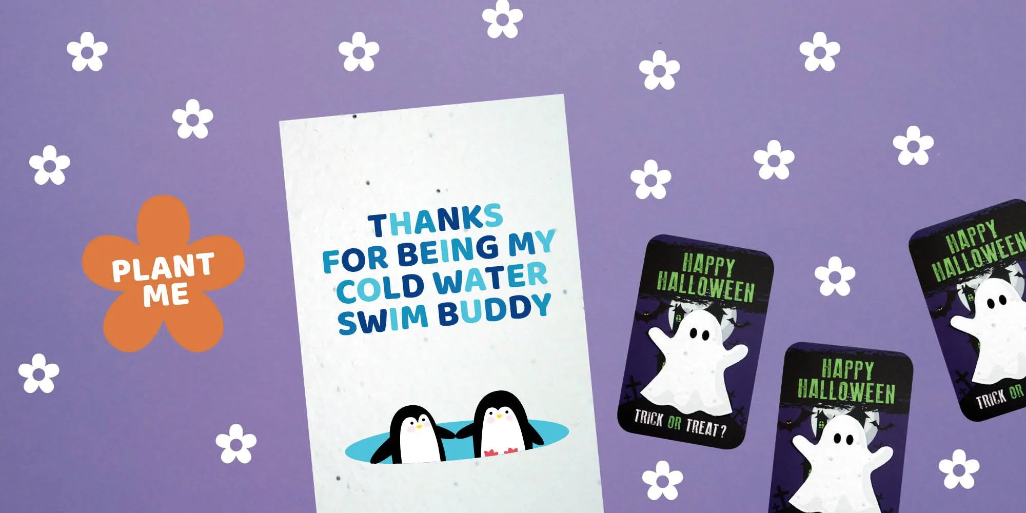 Plantable cards, seed bombs and confetti containing wild flower seeds.