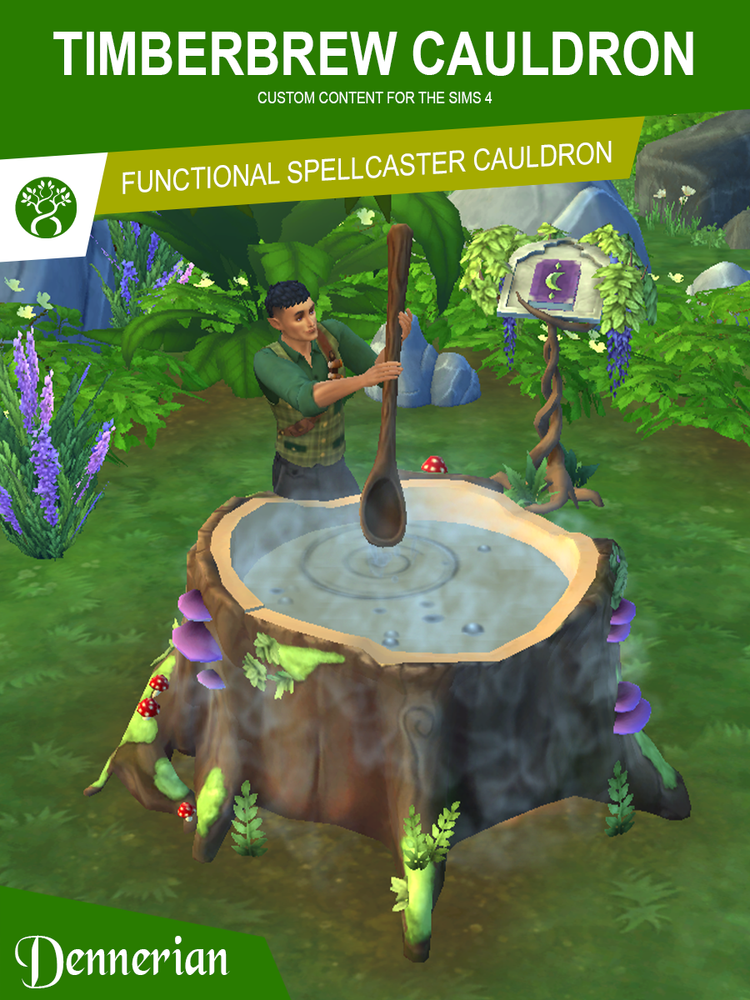 Timberbrew Cauldron — Dennerian CC: Maxis Match Custom Content for the ...