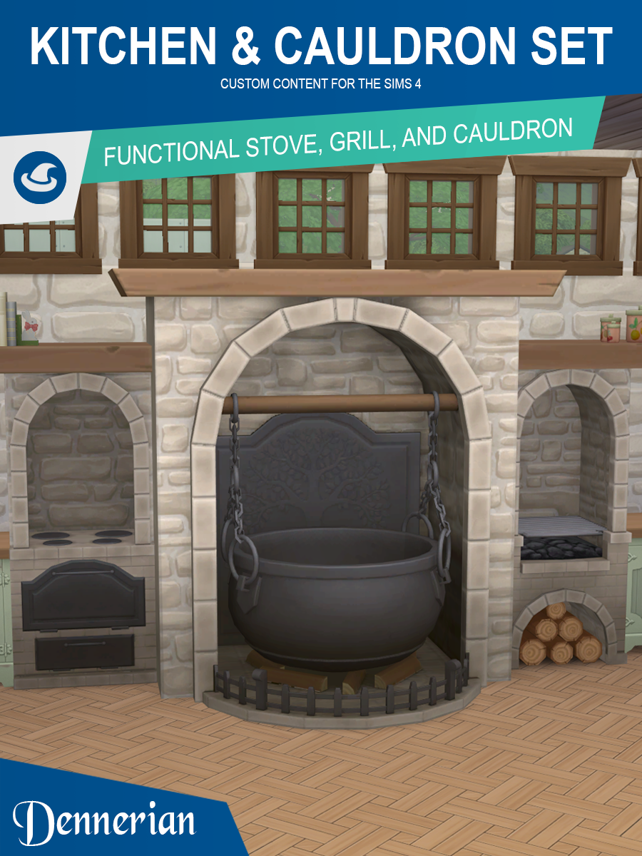 Stonekeep Kitchen & Cauldron Set — Dennerian CC: Maxis Match Custom ...
