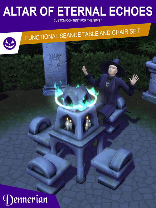 Sims 4 CC - Seance Table - Altar of Eternal Echoes — Dennerian CC ...
