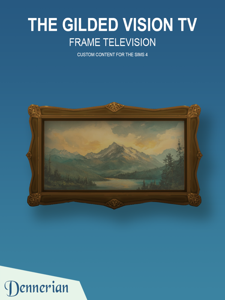 Sims 4 CC: Frame TV - Gilded Vision — Dennerian CC: Maxis Match Custom ...
