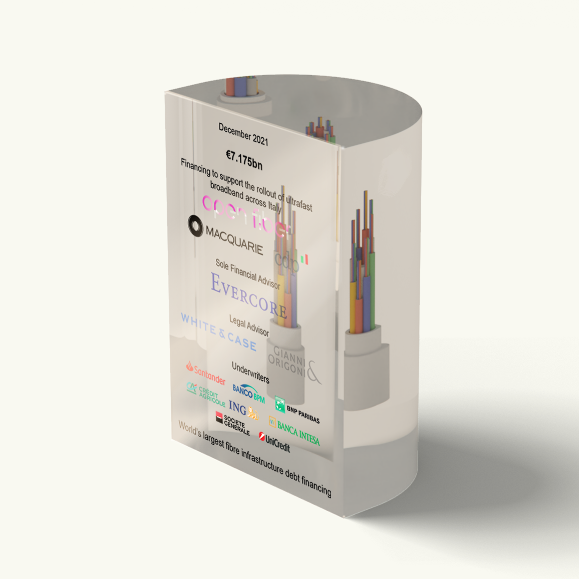Financial Tombstones Gallery | Deal Toys & Transaction Awards Portfolio ...