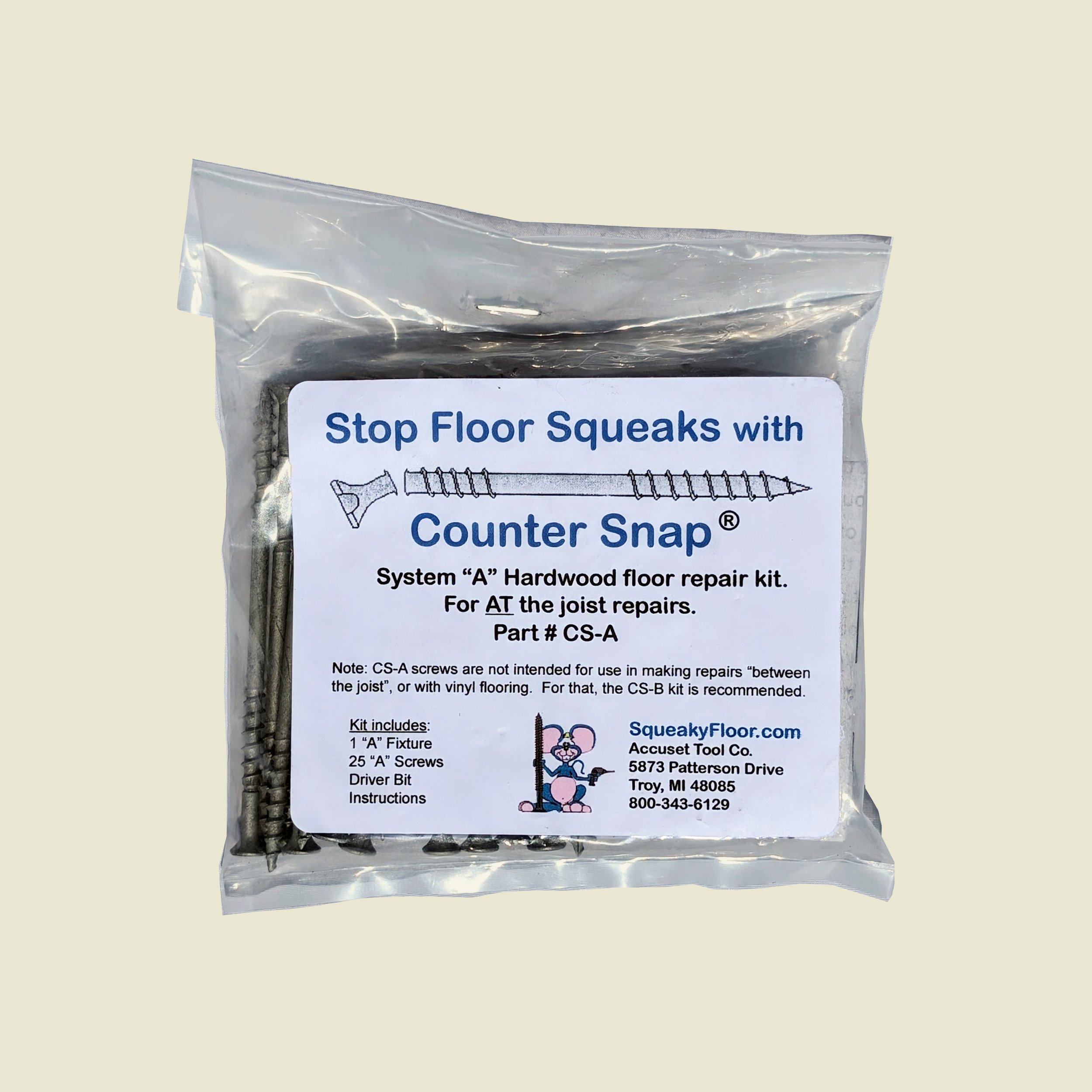 Squeeek No More - Squeaky Floor Repair Kit Squeeek No More