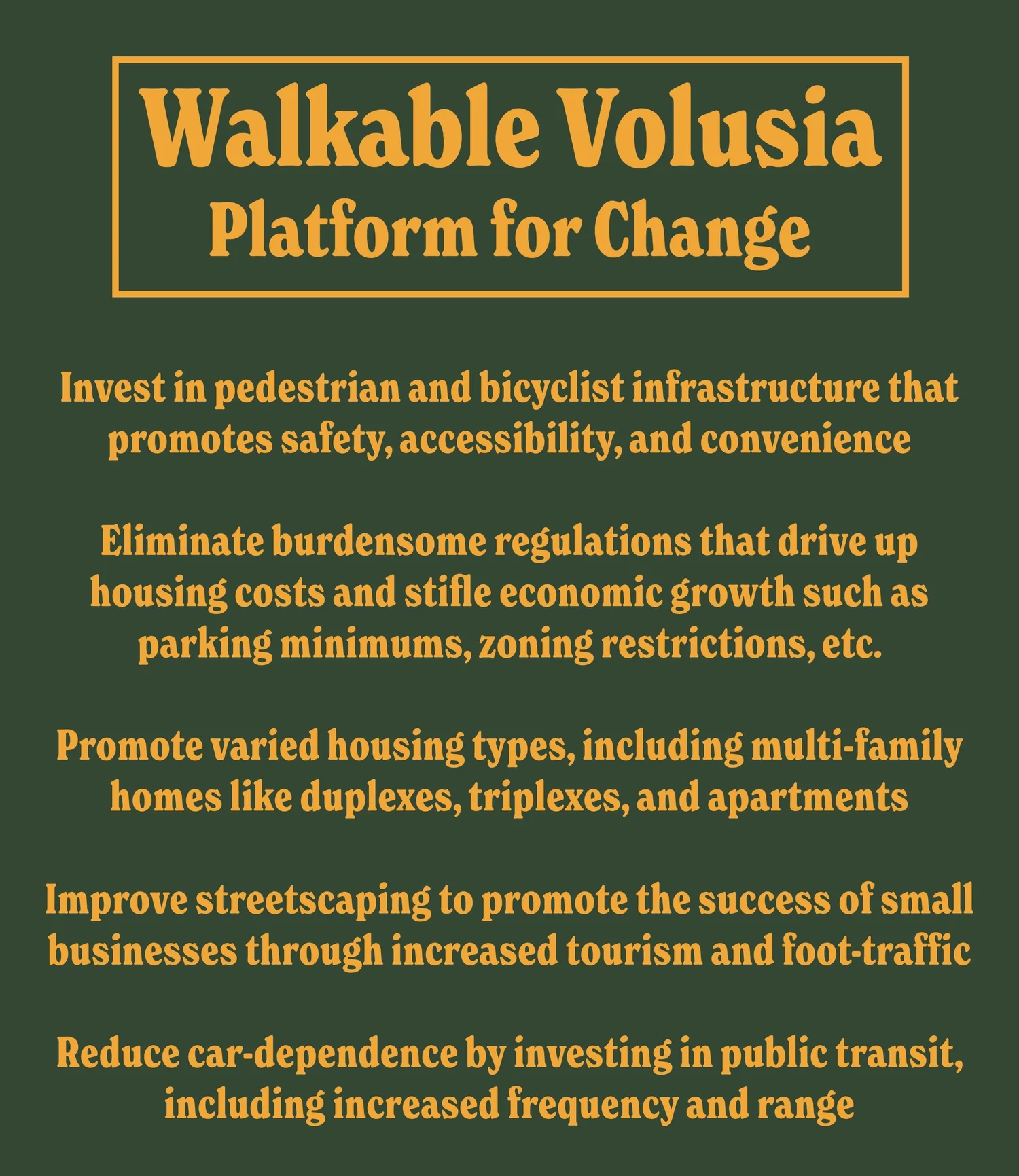 Our Platform — Walkable Volusia