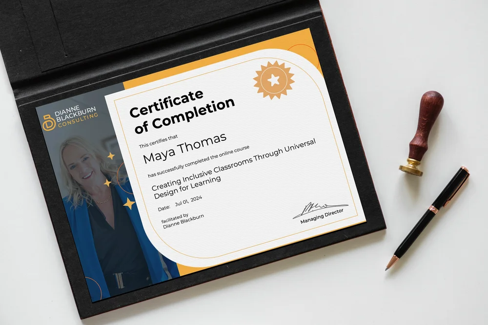 Request UDL Certificate — Dianne Blackburn Consulting