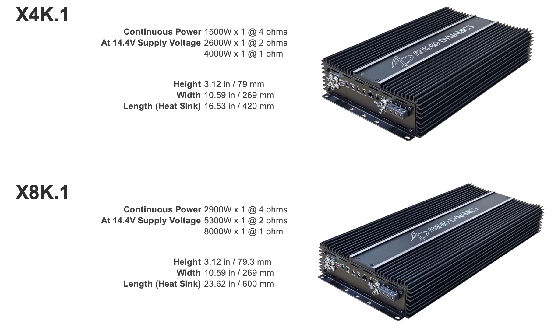 Audio Dynamics X Series Amplifiers - High-Power Car Audio Amplifiers ...