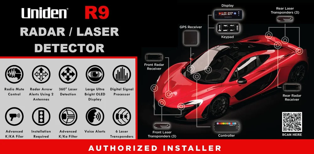 Uniden R9 Radar Detector - Best Custom-Installed Protection | Advanced ...