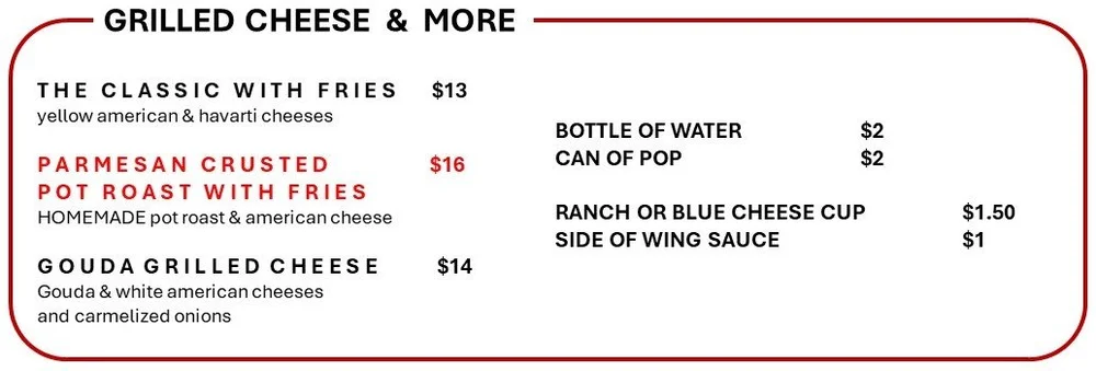 MENU — KORI'S KOOP