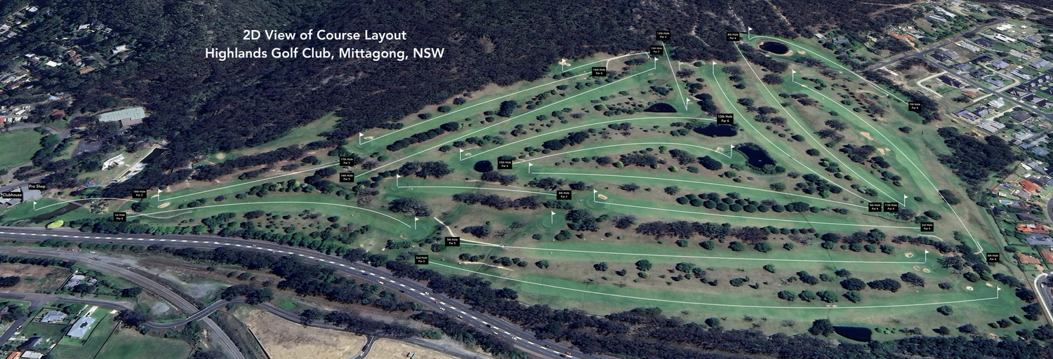 Course Layout — HIGHLANDS GOLF CLUB, MITTAGONG