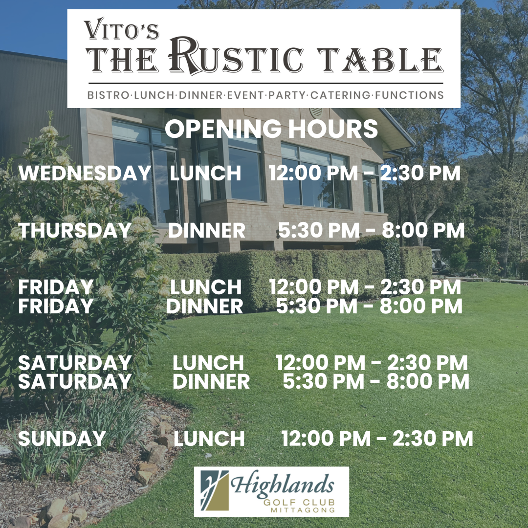 Dining — HIGHLANDS GOLF CLUB, MITTAGONG