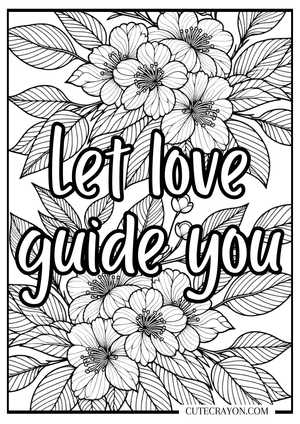 Inspirational coloring pages | Free printable quote coloring sheets